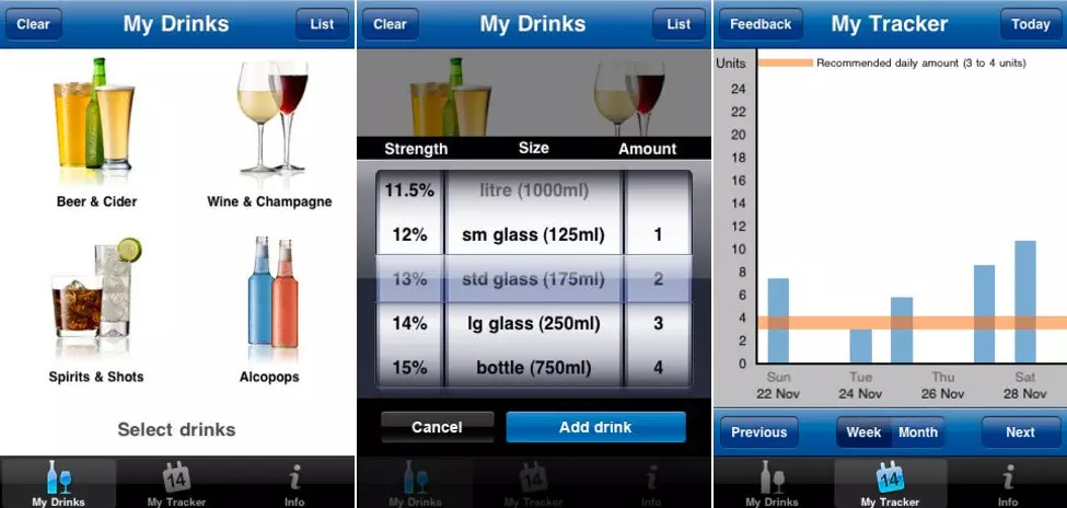 NHS Drink Tracker