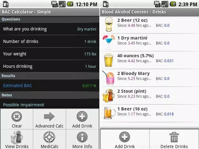 Blood Alcohol Calculator