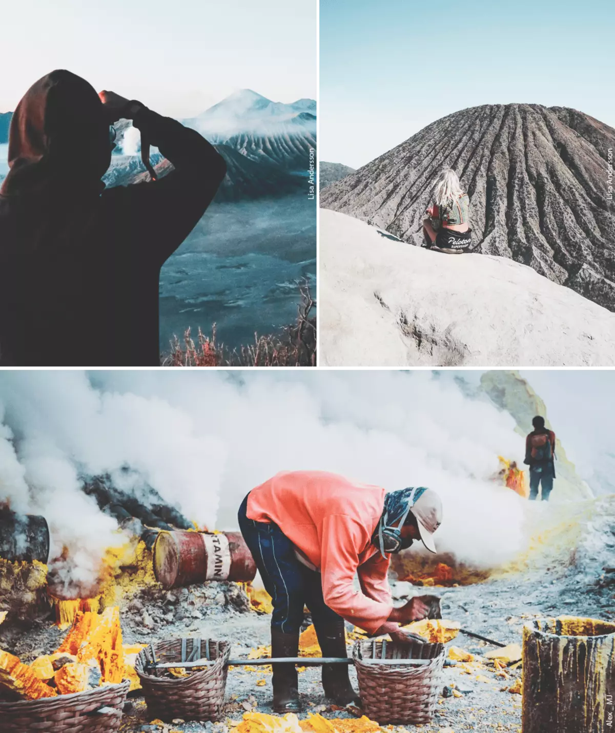 Lelungan menyang planet liyane: gunung berapi aktif Bromo lan ident 12531_3