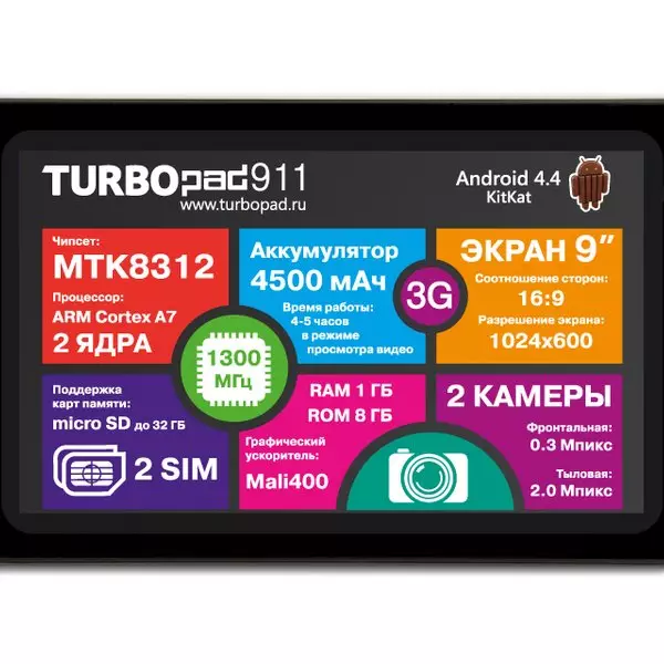 Nije Turbopad 911 tablet út B-Brand