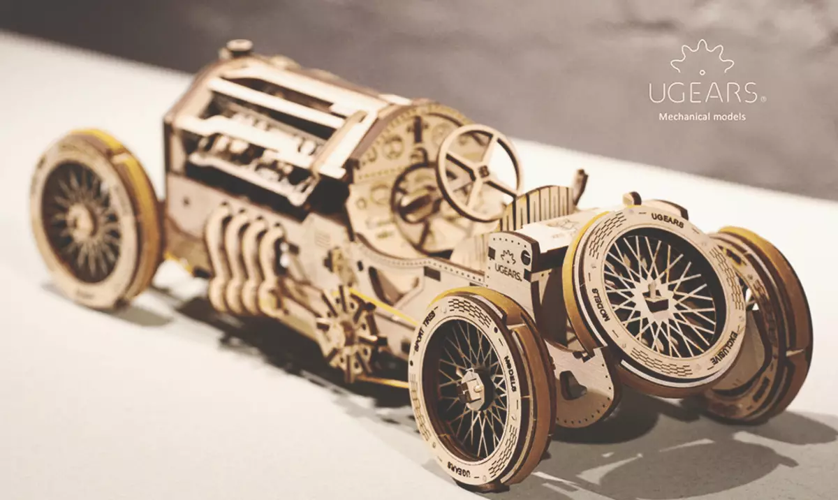 Дерев'яний конструктор Ugears спорткар U-9 Гран-прі